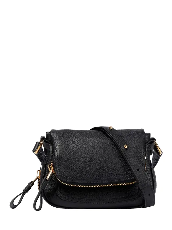 TOM FORD Jennifer Mini Leather Shoulder Bag - Black