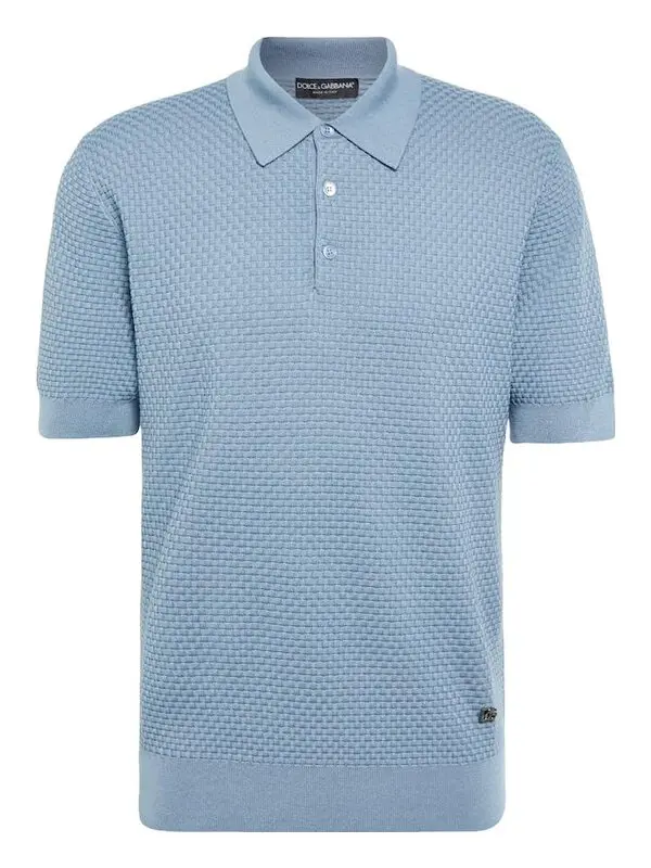 Dolce & Gabbana Cotton-blend Polo Shirt - Blue