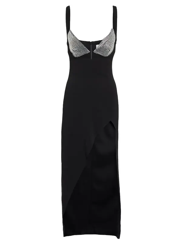 Giuseppe Di Morabito Crystal-embellished Maxi Dress - Black
