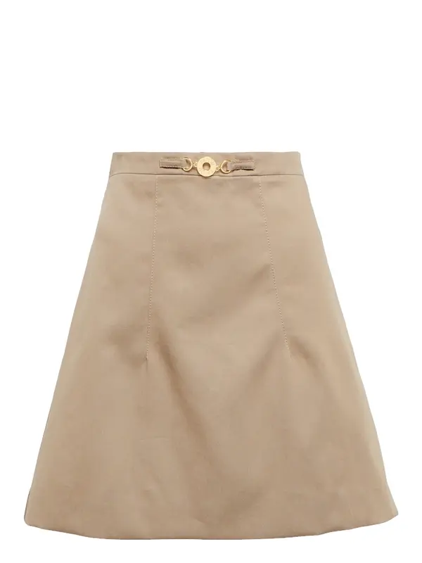 Patou Cotton Mini Skirt - Beige