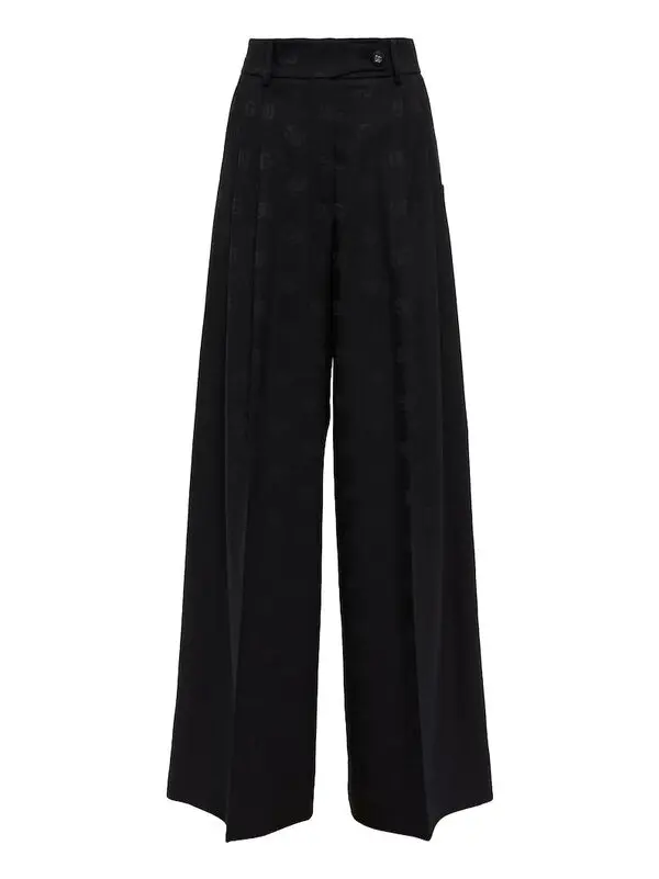 Dolce & Gabbana High-rise Wide Leg Pants - Black