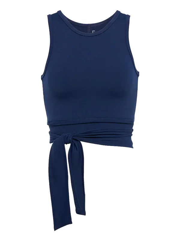 Live The Process Ballet Wrap Top - Blue