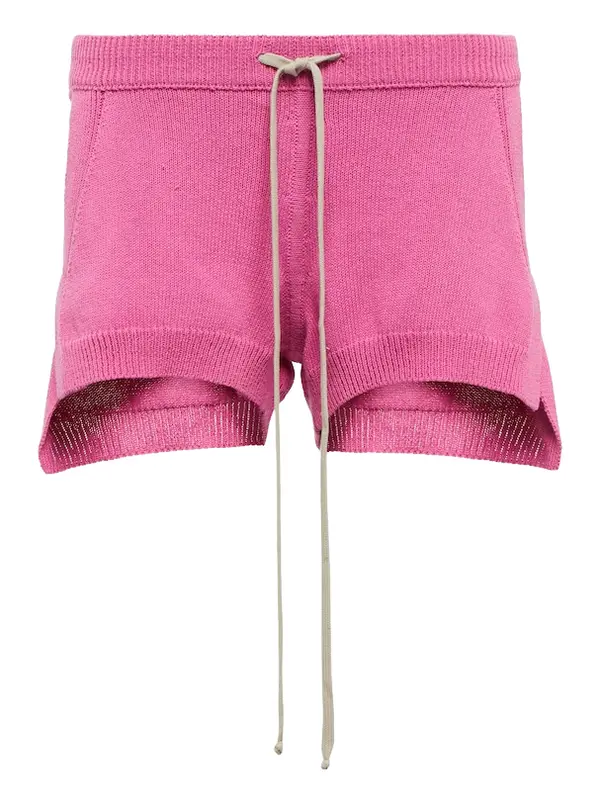 Rick Owens Cotton Shorts - Pink