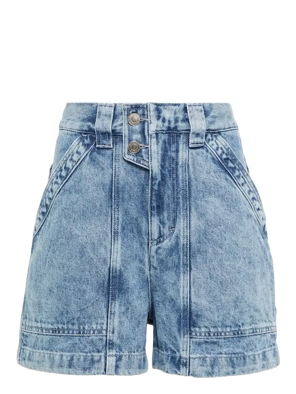 MARANT ETOILE Sintio High-rise Denim Shorts - Blue