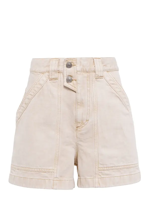 MARANT ETOILE Sintio Denim Shorts - Neutrals