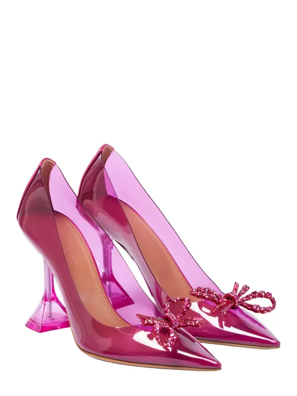 Amina Muaddi Rosie Embellished Pumps - Pink