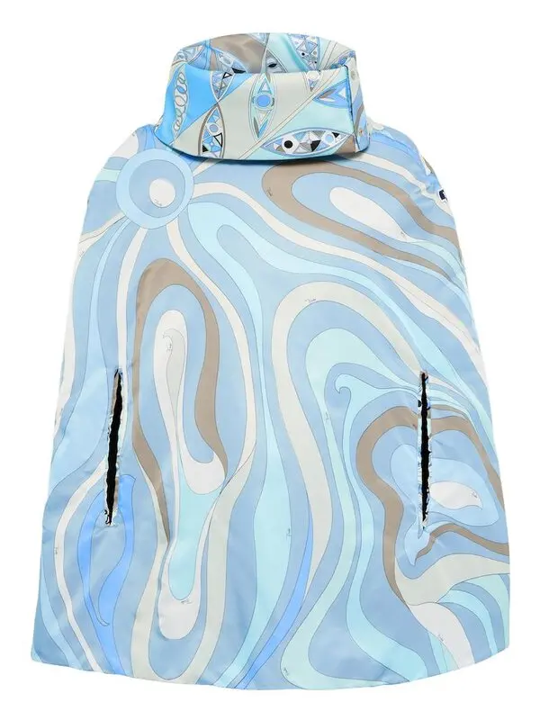 Emilio Pucci X Fusalp Marmo Poncho - Blue