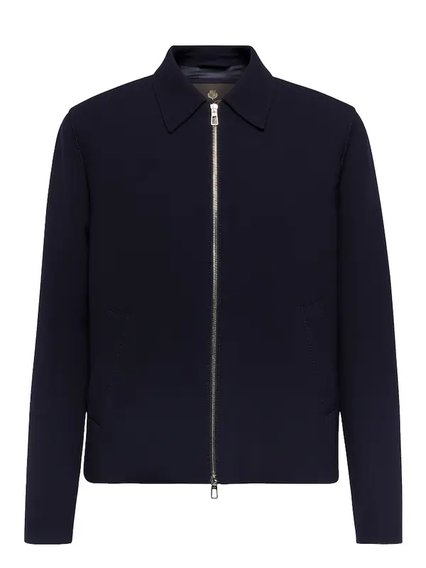 Loro Piana Maurin Wool Blouson Jacket - Blue