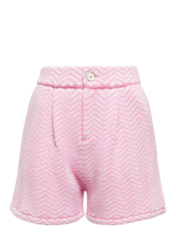 BARRIE Cashmere And Cotton-blend Bouclé Shorts - Multicoloured