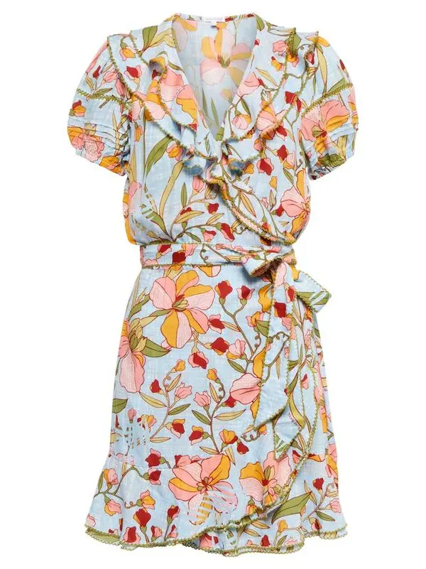 Poupette St Barth Floral Print Viscose Mini Dress - Multicoloured