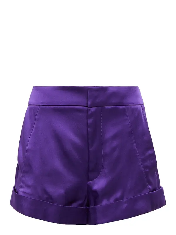 TOM FORD Satin Shorts - Purple