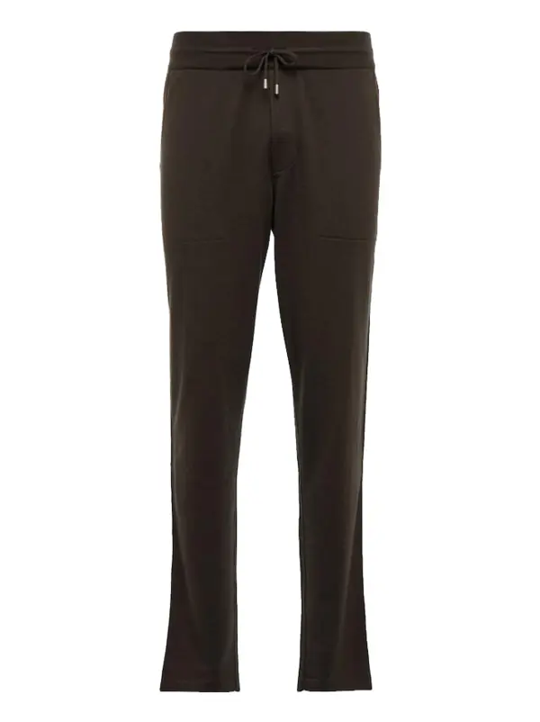 Loro Piana Cashmere And Cotton Sweatpants - Black
