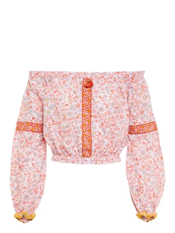Poupette St Barth Nana Floral Crop Top - Multicoloured