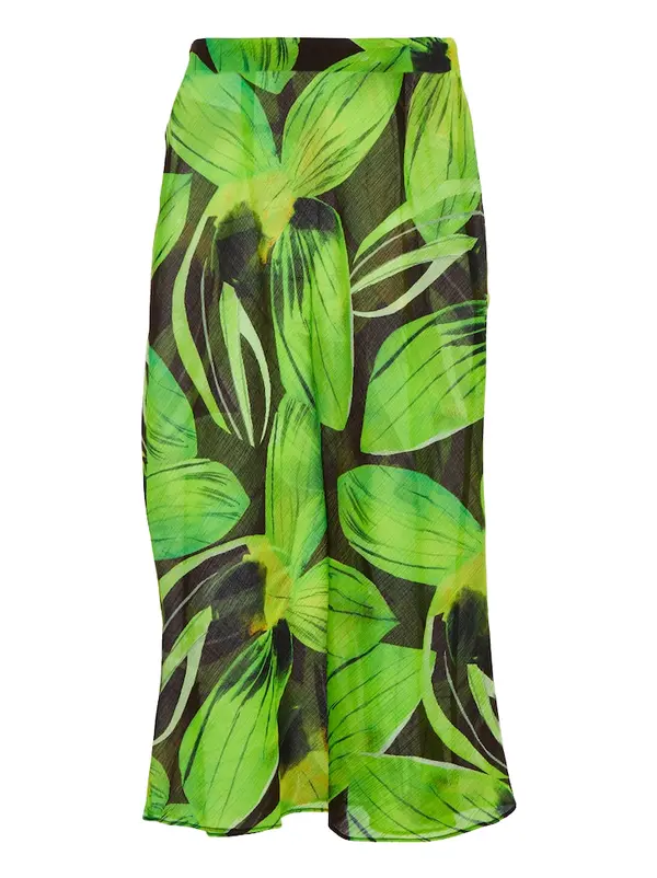 LOUISA BALLOU Printed Midi Skirt - Multicoloured