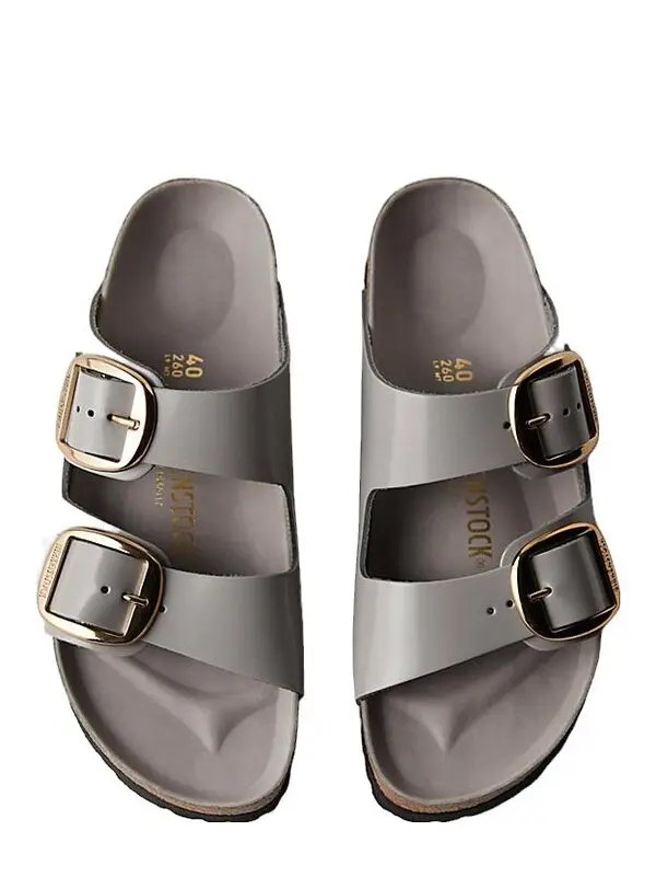 BIRKENSTOCK Arizona Big Buckle High Shine Sandals - Stone Coin