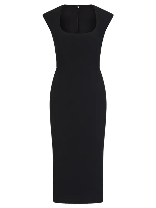 Dolce & Gabbana Longuette Cady Dress - Black