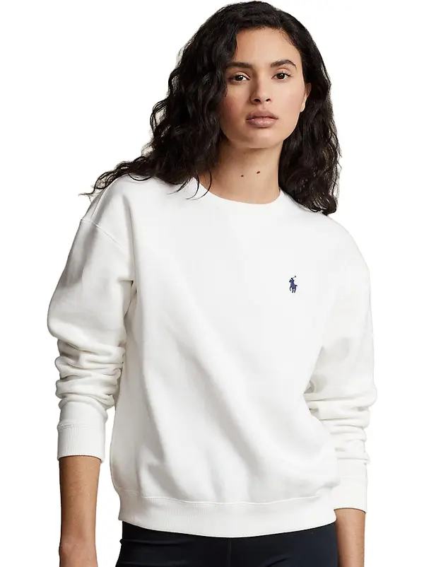 Ralph Lauren Fleece Crewneck Sweatshirt - White