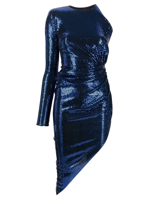 Alexandre Vauthier Sequin-embellished Asymmetric Dress - Blue
