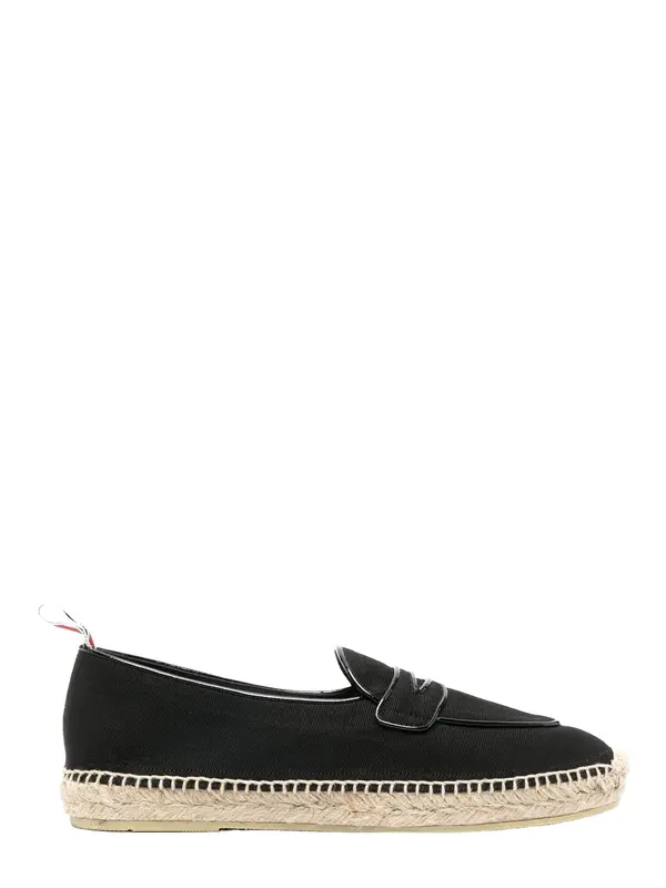 Thom Browne Varsity Penny Loafers Espadrilles - Black