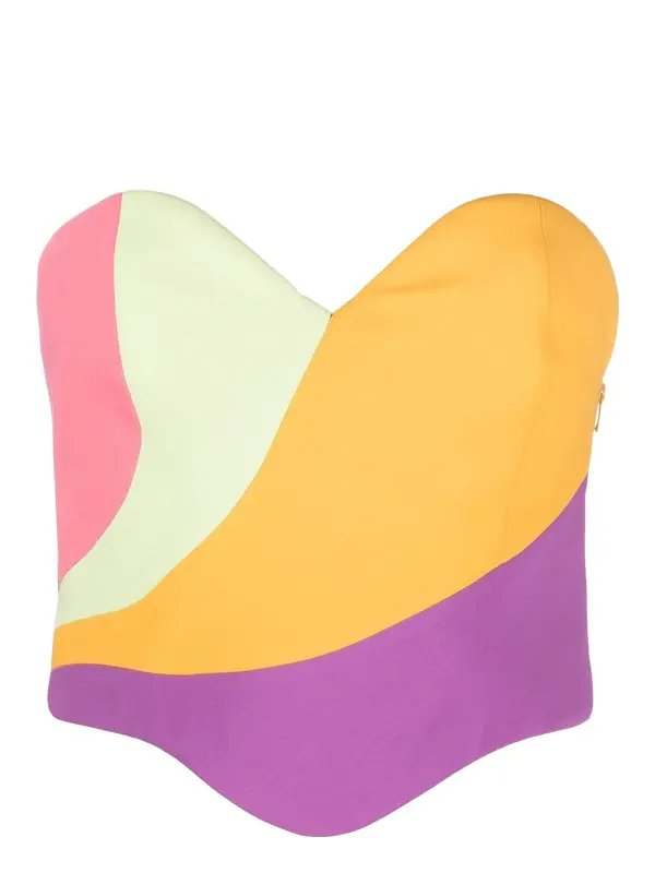 Moschino Colour-block Bustier Top - Orange