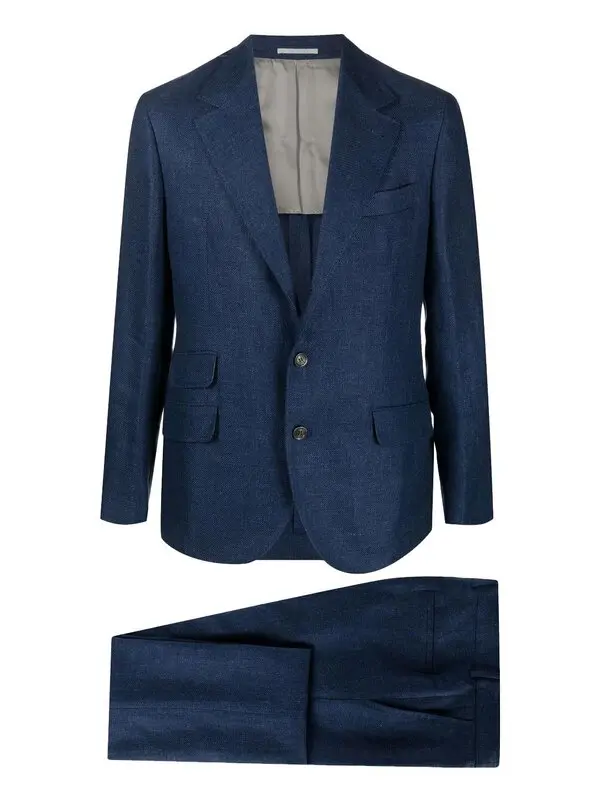 Brunello Cucinelli Single-breasted Two-piece Suit - Blue