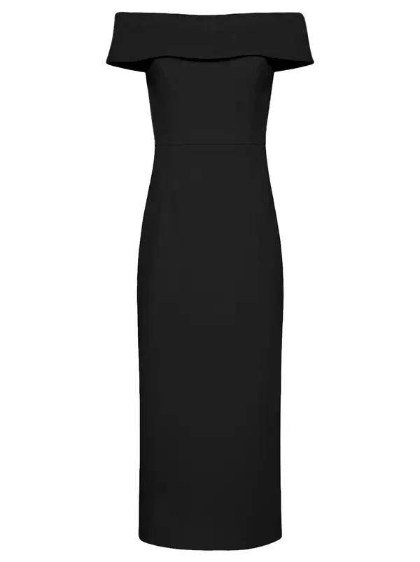 Rebecca Vallance Amore Off-shoulder Midi Dress - Black