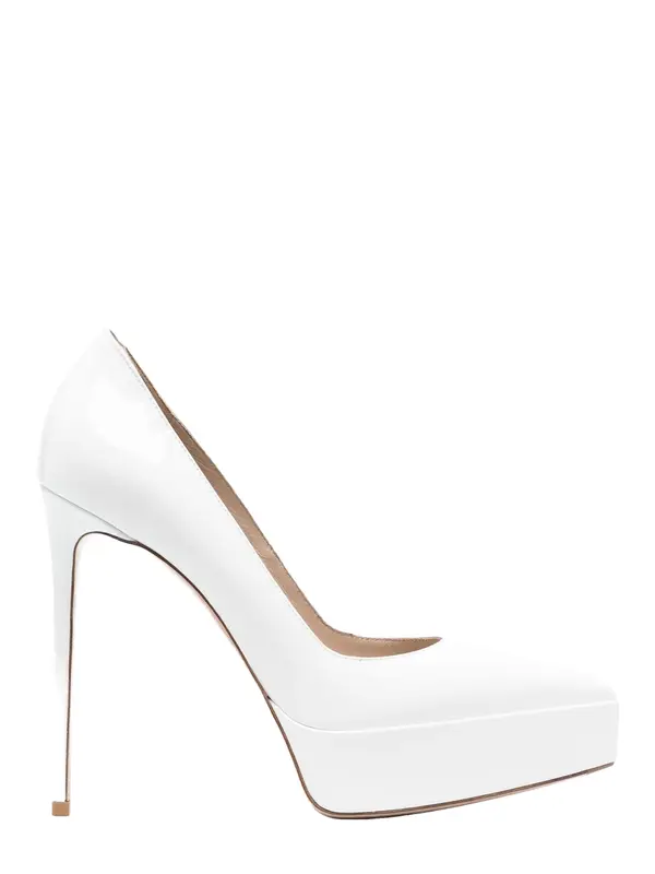 LE SILLA Uma 130mm Platform Pumps - White