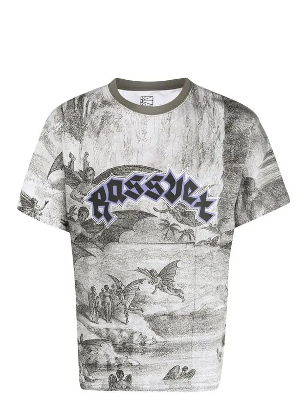 RASSVET Goth Cotton T-shirt - Green