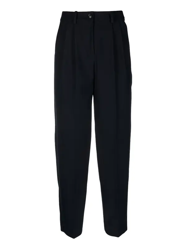 Tommy Hilfiger Pleated Tapered Trousers - Blue