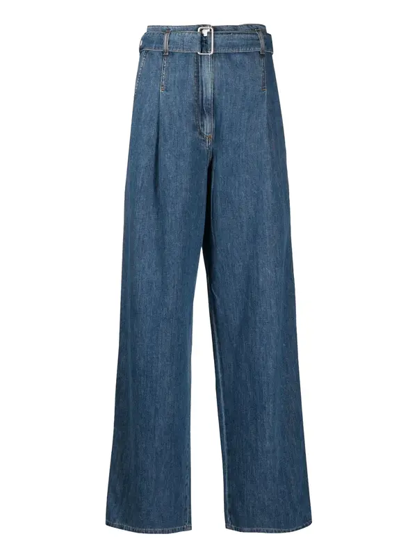 Philosophy Di Lorenzo Serafini Belted Wide-leg Jeans - Blue