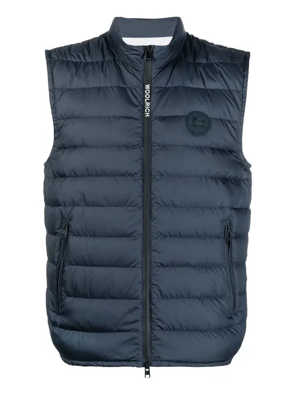 Woolrich Logo-patch Padded Gilet - Blue