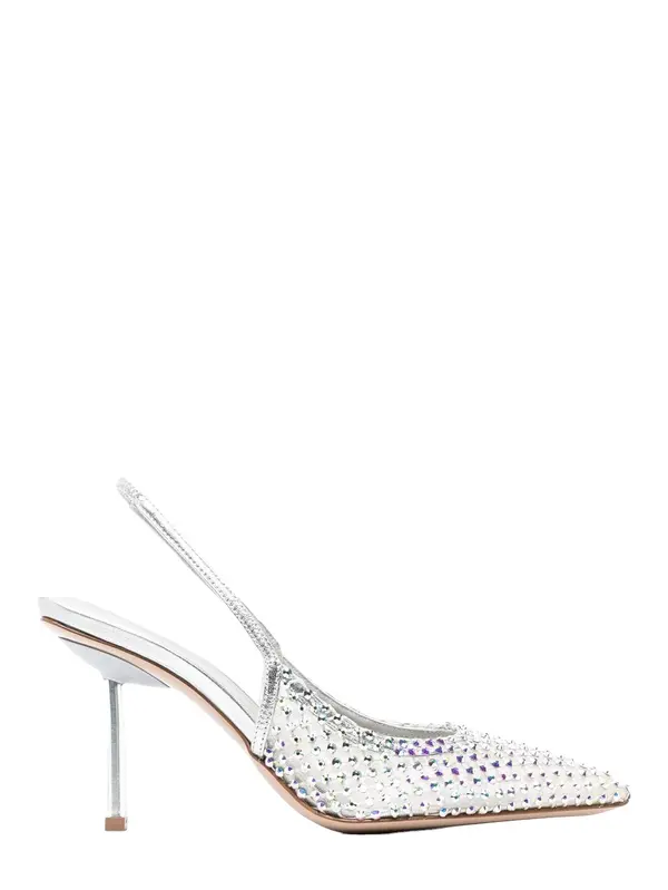 LE SILLA 80mm Gilda Crystal-embellished Pumps - Silver