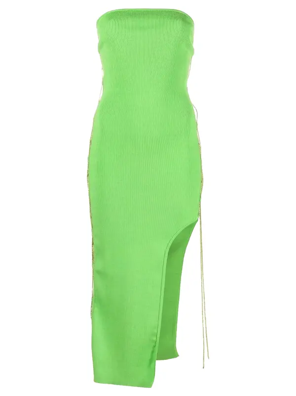 Giuseppe Di Morabito Lace-up Midi Dress - Green