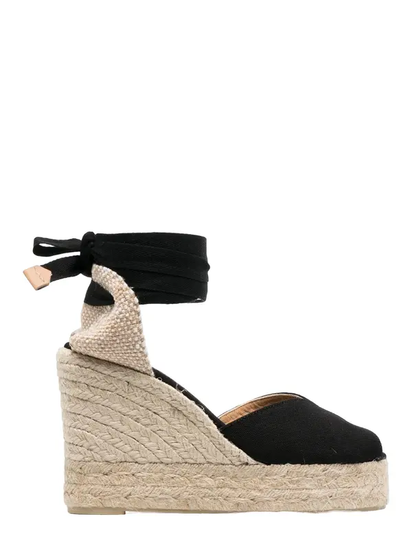 CastaÑer 105mm Bilina Wedge Espadrilles - Black