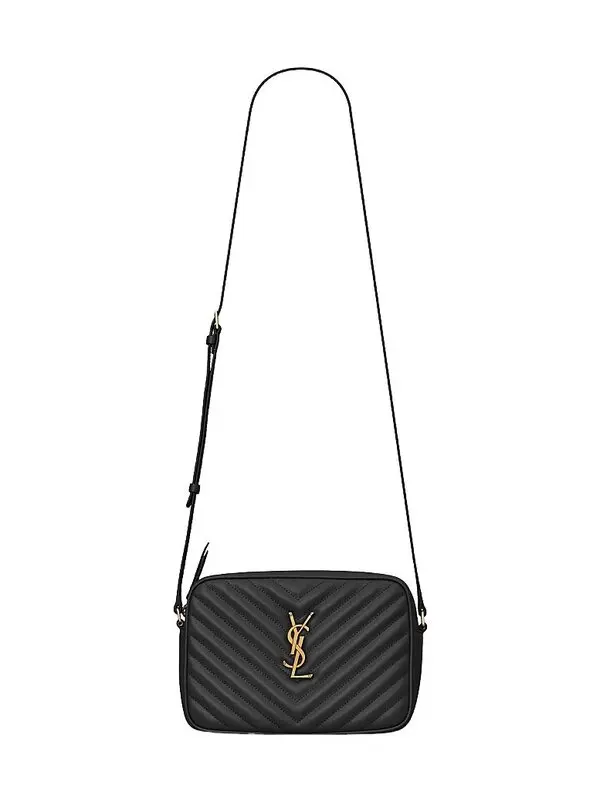 Saint Laurent Lou In Quilted Leather Bag - Black Leather/gold