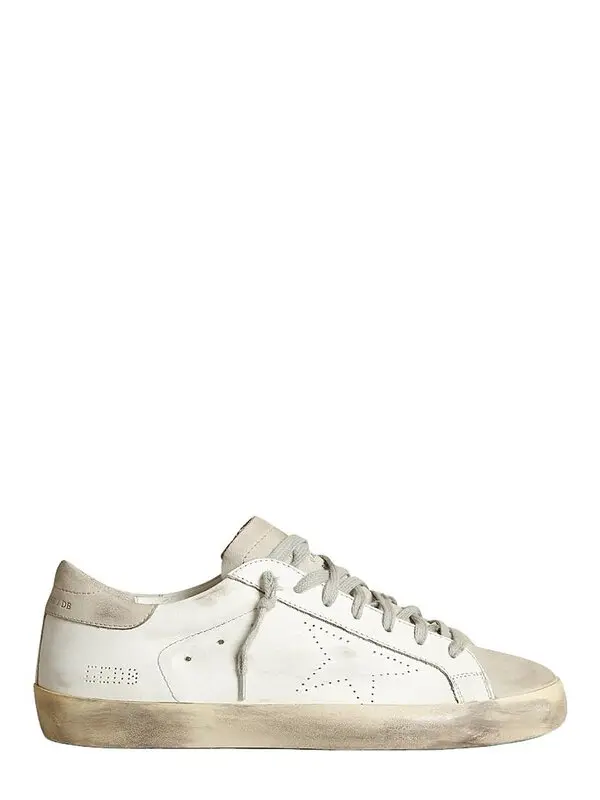 GOLDEN GOOSE Super Star Lace Up Sneakers - White/ice