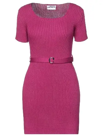 Cacharel Mini Ribbed-knit Dress - Purple