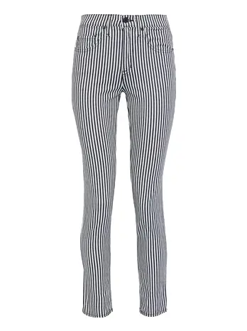 NILI LOTAN Striped Denim Jeans - Blue