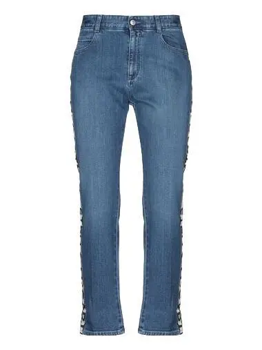 Stella McCartney Straight-leg Jeans With Side Seam Stripes - Blue
