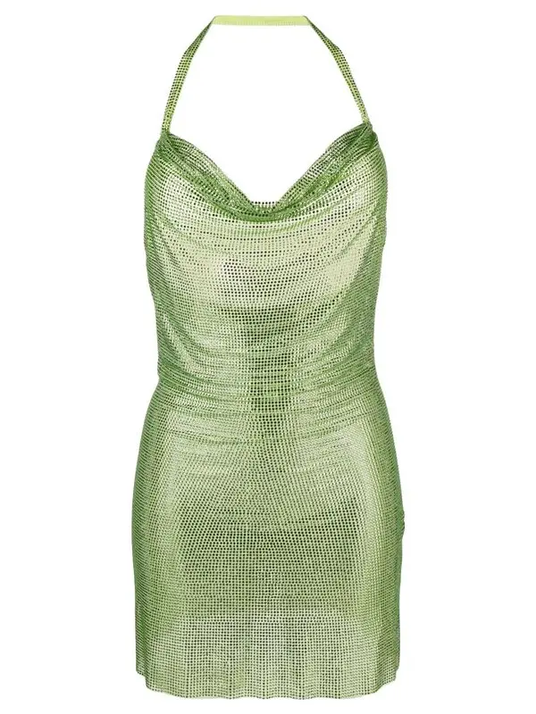 Giuseppe Di Morabito Crystal-embellished Halterneck Mini Dress - Green
