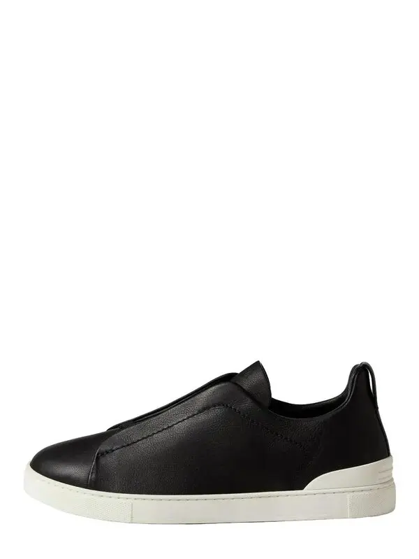 Zegna Triple Stitch Secondskin Sneakers - Black