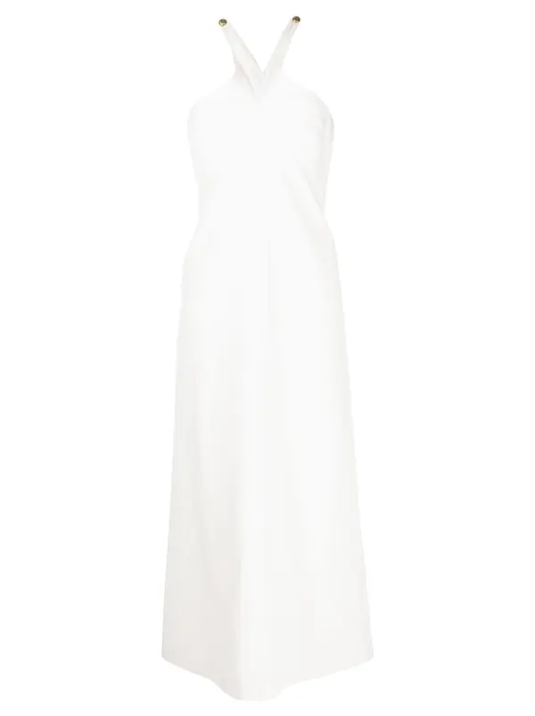 Rosetta Getty Halterneck Maxi Dress - White