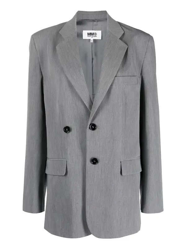 MAISON MARGIELA Boxy Single-breasted Blazer - Grey