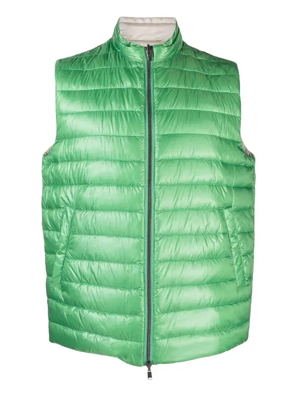 Herno Quilted Reversible Down Gilet - Green