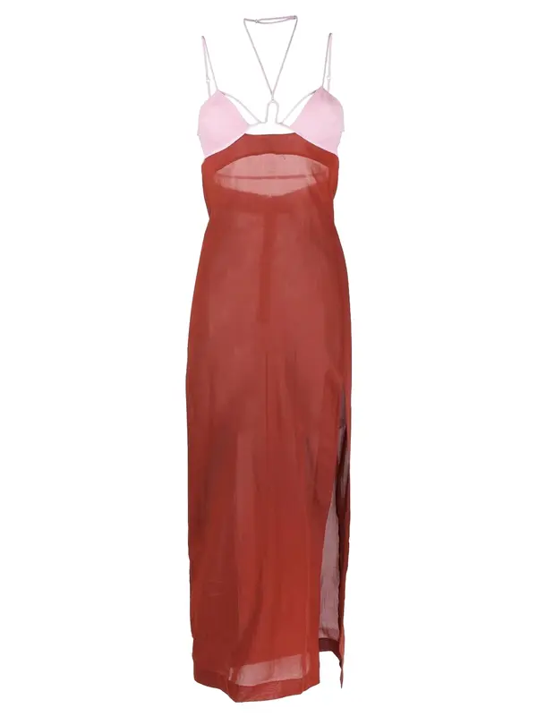 NENSI DOJAKA Strappy Semi-sheer Dress - Purple