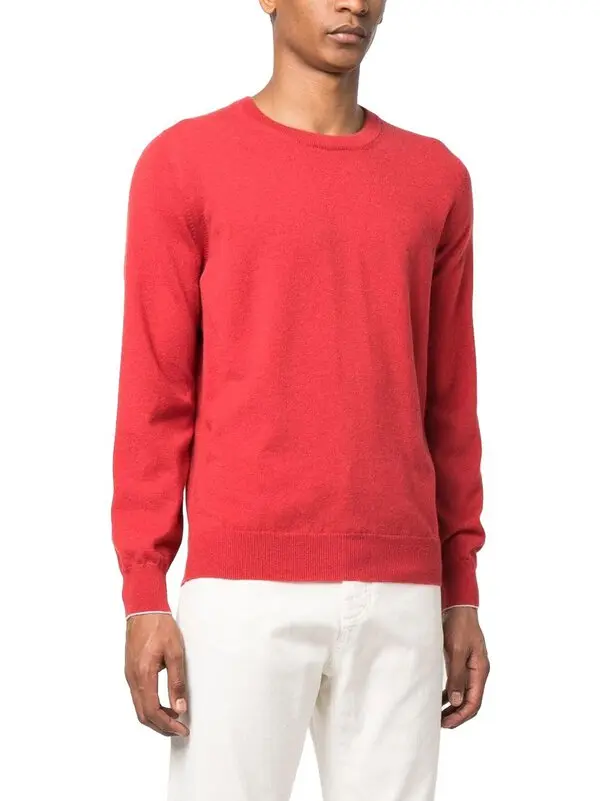 Brunello Cucinelli Long-sleeved Cashmere Jumper - Red