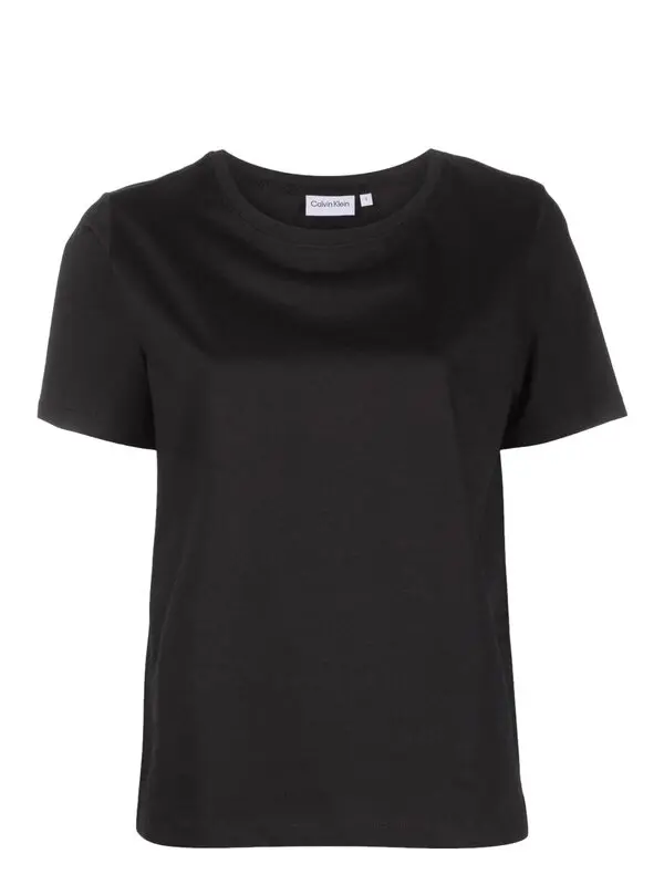 Calvin Klein Round-neck Short-sleeved T-shirt - Black