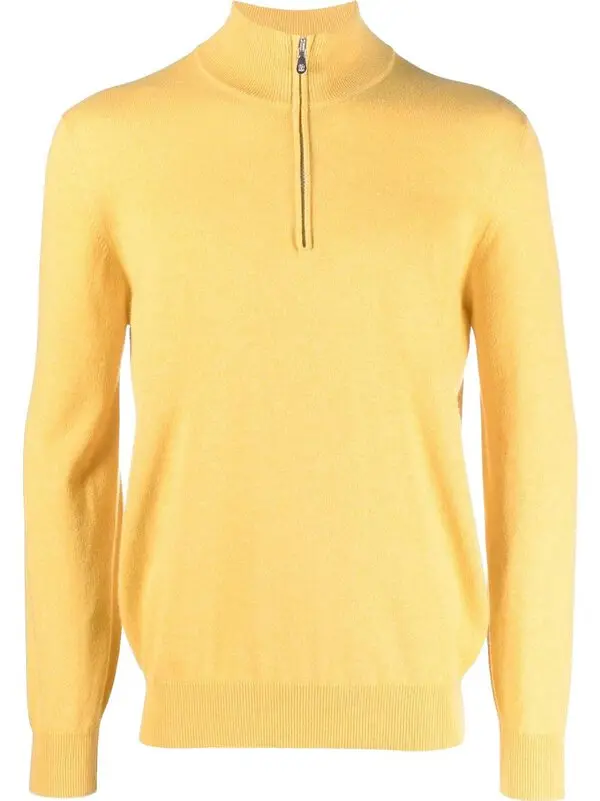 Brunello Cucinelli High-neck Cashmere Jumper - Yellow