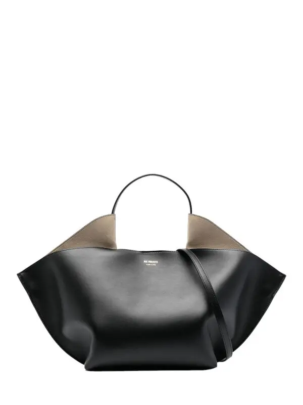 REE PROJECTS Medium Leather Tote Bag - Black