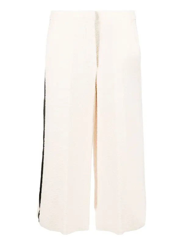 SEMICOUTURE High-waisted Cropped Trousers - Neutrals
